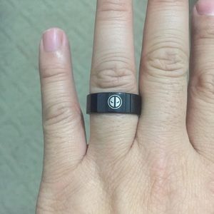 Accessories | Black Titanium Deadpool Ring | Poshmark
